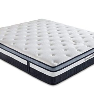 Vesgantti Queen Mattress 11 Inch Innerspring Multilayer Hybrid Queen Mattress - Ergonomic Design with Memory Foam and Pocket Spring Mattress Queen Size - Box Top Series Medium Firm Feel