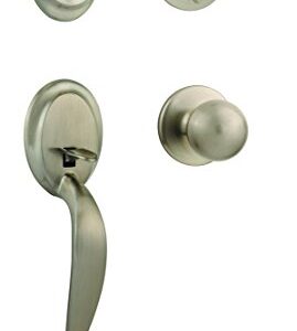 Kwikset 96870-090 Dakota Single Cylinder Handleset w/Polo Knob featuring SmartKey in Satin Nickel