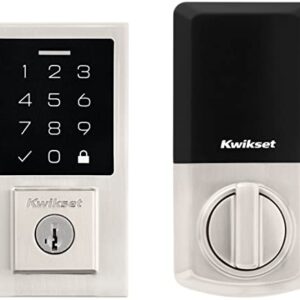 Kwikset 9270CNT-514S Kwikset 9270CNT-S SmartCode Deadbolts Touchscreen Single Cylinder Keyless Entry Deadbolt with UL Fire Rating and Smartkey Technology