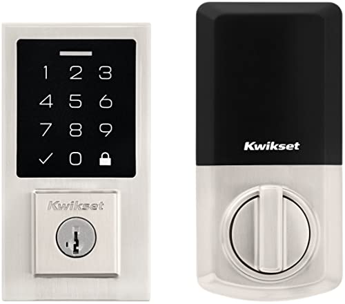 Kwikset 9270CNT-514S Kwikset 9270CNT-S SmartCode Deadbolts Touchscreen Single Cylinder Keyless Entry Deadbolt with UL Fire Rating and Smartkey Technology