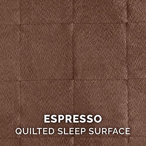 Furhaven XL Memory Foam Dog Bed Quilted Suede Mattress w/ Removable Washable Cover - Espresso, Jumbo (X-Large)