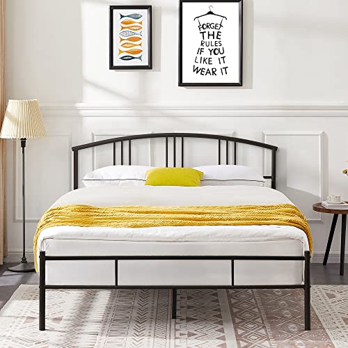 VECELO 14 inch Queen Bed Frame Metal Platform Mattress Foundation with headboard Footboard Steel Slat Support/No Box Spring Needed/Easy Assembly