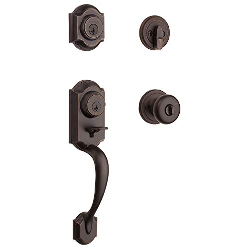 Kwikset 95530-019 Montara Single Cylinder Handleset w/Juno Knob featuring SmartKey in Venetian Bronze