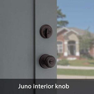 Kwikset 95530-019 Montara Single Cylinder Handleset w/Juno Knob featuring SmartKey in Venetian Bronze