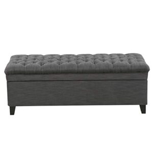 christopher knight home juliana fabric storage ottoman, gray