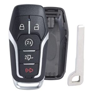 keymall remote key fob case shell cover for ford f150/f250 2015 2016 2017(fcc id:m3n-a2c31243300 p/n:164-r8117) 5 buttons,just a key shell