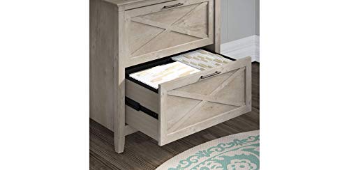 Bush Furniture Key West 2 Drawer Lateral File Cabinet in Washed Gray