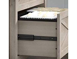 Bush Furniture Key West 2 Drawer Lateral File Cabinet in Washed Gray