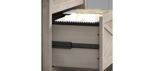 Bush Furniture Key West 2 Drawer Lateral File Cabinet in Washed Gray