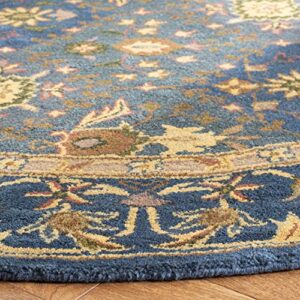 SAFAVIEH Antiquity Collection 6' x 9' Blue AT57A Handmade Traditional Oriental Premium Wool Area Rug