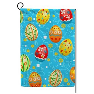 my little nest seasonal garden flag easter multicolor eggs double sided vertical garden flags for home yard holiday flag outdoor decoration farmhouse banner 28″x40″