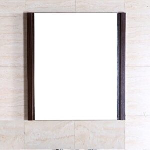 Bellaterra Home Wood Frame Mirror with Wenge Color Finish, 24"