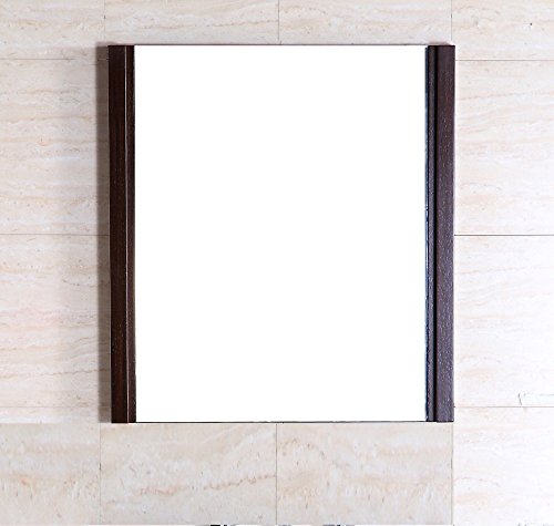 Bellaterra Home Wood Frame Mirror with Wenge Color Finish, 24"