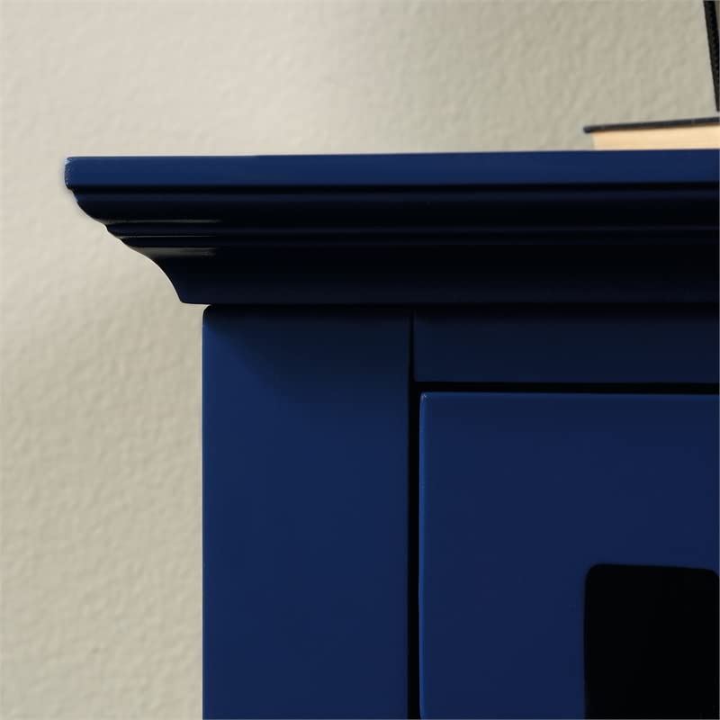 Sauder Shoal Creek Display Cabinet, Indigo Blue finish