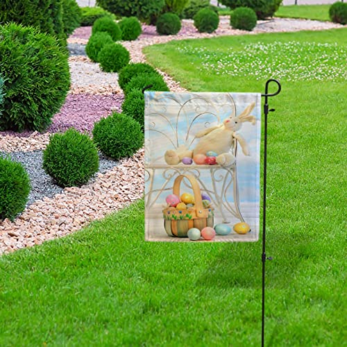 My Little Nest Seasonal Garden Flag Easter Bunny Eggs Vertical Garden Flags Double Sided for Home Farmhouse Yard Holiday Flag Outdoor Decoration Banner 28"x40"