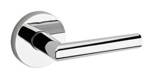 weiser (by kwikset) milan lever, round rose, passage function (hallway, closet), polished chrome (us26)