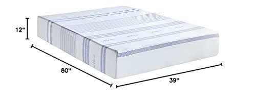 Vibe Gel Memory Foam 12-Inch Mattress | CertiPUR-US Certified | Bed-in-a-Box, Twin XL