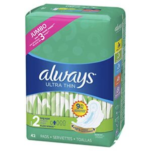 always flexi-wings long super heavy jumbo pack ultra thin pads, 0.77 lb