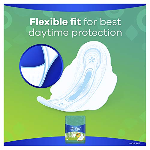 Always Flexi-Wings Long Super Heavy Jumbo Pack Ultra Thin Pads, 0.77 lb