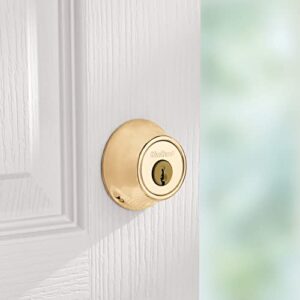 Kwikset 660 3 SCAL SCS Single Cylinder Deadbolt, Polished Brass