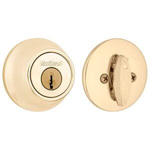 Kwikset 660 3 SCAL SCS Single Cylinder Deadbolt, Polished Brass