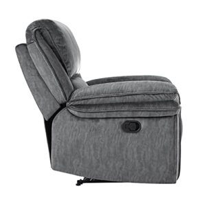 Lexicon Braddock Wall-Hugger Manual Double Reclining Loveseat, Gray