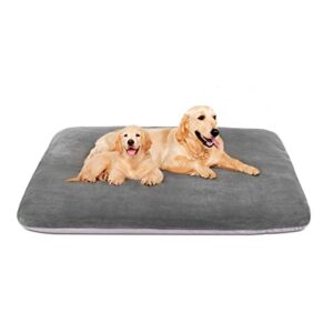 magic dog super soft extra large dog bed, 47 inches jumbo orthopedic foam pet beds with anti slip bottom, dog sleeping mattress with removable and washable cover, grey xl