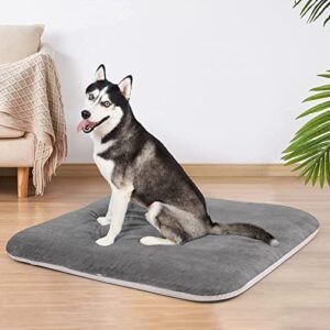 Magic Dog Super Soft Extra Large Dog Bed, 47 Inches Jumbo Orthopedic Foam Pet Beds with Anti Slip Bottom, Dog Sleeping Mattress with Removable and Washable Cover, Grey XL