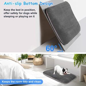 Magic Dog Super Soft Extra Large Dog Bed, 47 Inches Jumbo Orthopedic Foam Pet Beds with Anti Slip Bottom, Dog Sleeping Mattress with Removable and Washable Cover, Grey XL