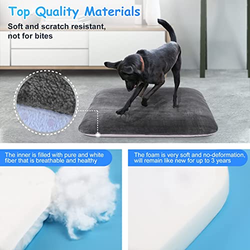 Magic Dog Super Soft Extra Large Dog Bed, 47 Inches Jumbo Orthopedic Foam Pet Beds with Anti Slip Bottom, Dog Sleeping Mattress with Removable and Washable Cover, Grey XL