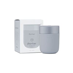 W&P Porter Ceramic Mug w/ Protective Silicone Sleeve, Slate 16 Ounces | On-the-Go | Reusable Cup for Coffee or Tea | Portable | Dishwasher Safe