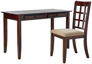 coaster home furnishings 2pc desk set brown