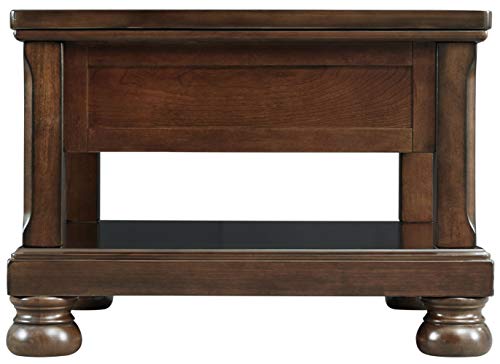 Signature Design by Ashley Porter Traditional Hand-Finished Lift Top Coffee Table, Dark Brown