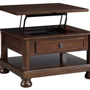 Signature Design by Ashley Porter Traditional Hand-Finished Lift Top Coffee Table, Dark Brown