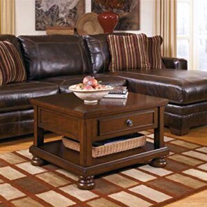 Signature Design by Ashley Porter Traditional Hand-Finished Lift Top Coffee Table, Dark Brown