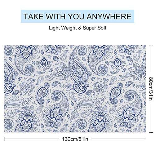 My Little Nest Bath Towels Quick Dry Bathroom Towels Hand Drawn Paisley Curve Pattern Absorbent Shower Towels Soft Hand Towel Wash Cloths for Spa Pool Hotel Gym 31" x 51"