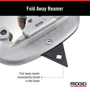 RIDGID 32920 Model 15 Screw Feed 3/16" to 1-1/8" Tubing and Conduit Cutter with X-CEL Knob, Silver