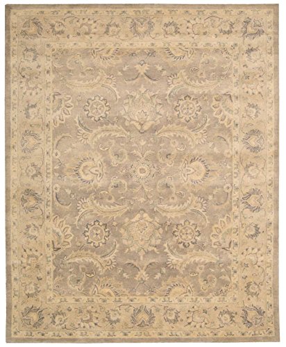 Nourison Jaipur Taupe Rectangle Area Rug, 5-Feet 6-Inches by 8-Feet 6-Inches (5'6" x 8'6")