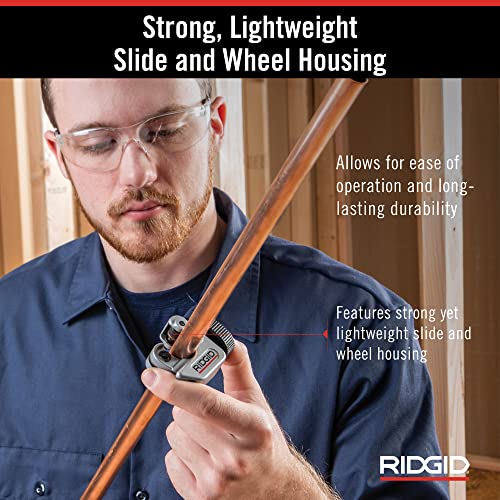 RIDGID 32975 Model 103 Close Quarters 1/8" To 5/8" Copper, Aluminum, Brass, And Plastic Tubing Compact Cutter