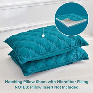 Litanika Queen Size Quilt Bedding Set Teal - Full Lightweight Comforter Bedspreads & Coverlets Turquoise - Bedding Cover Bed Decor All Season - 3 Pieces (1 Quilt, 2 Pillowcases)