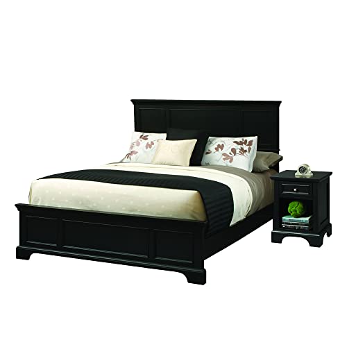 Bedford Black Queen Bed & Nightstand by Home Styles