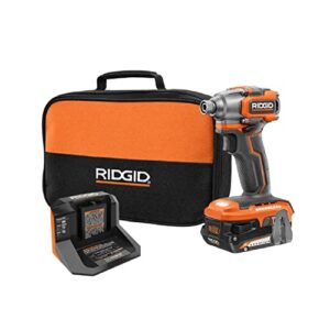 ridgid r8723k 18v subcompact brushless cordless impact driver kit with (1) 2.0 ah battery, charger & bag (renewed)