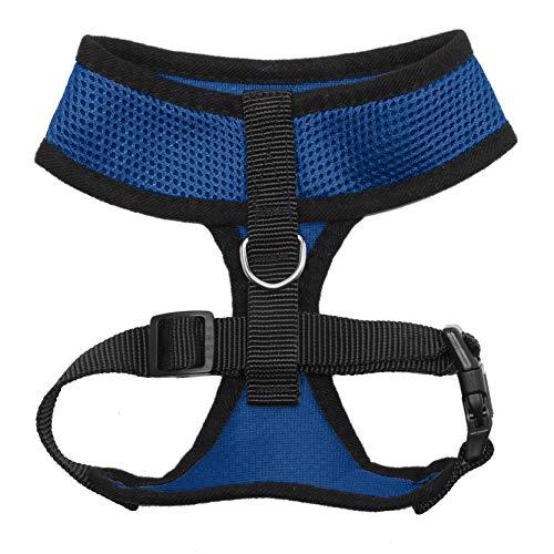 Furhaven Adjustable Padded Mesh Dog Harness - True Blue, Medium