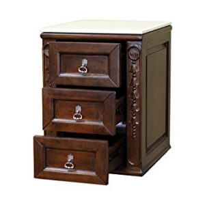 Bellaterra Home Cream Marble Bridge Unit, Walnut