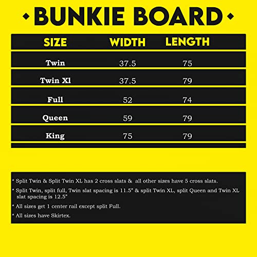 Mayton 1.5-Inch Split Fully Assembled Bunkie Board for Mattress/Bed Support, Queen, Grey