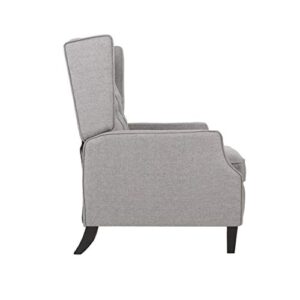 Christopher Knight Home Diana Wingback Recliner, Gray + Dark Brown