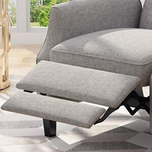 Christopher Knight Home Diana Wingback Recliner, Gray + Dark Brown