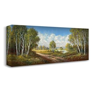 artdirect birch lane at horni rybniky 48×20 huge gallery wrapped canvas museum art by buchner, h.