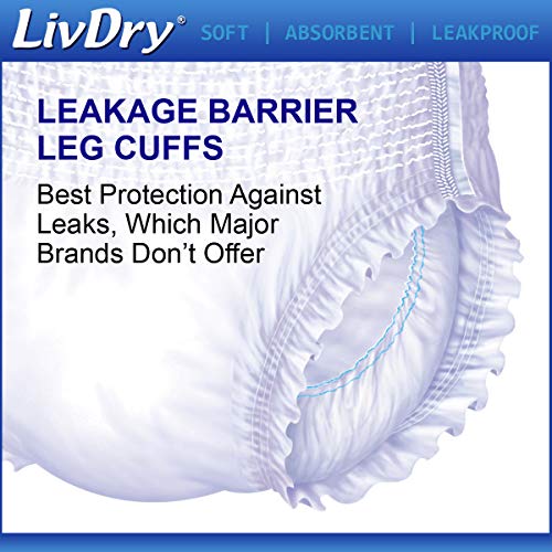 LivDry Overnight Protective Underwear Large size Count: 64