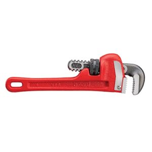 RIDGID 31000 Model 6 Heavy-Duty Plumbing Straight 6" Pipe Wrench, Red, Made in the USA